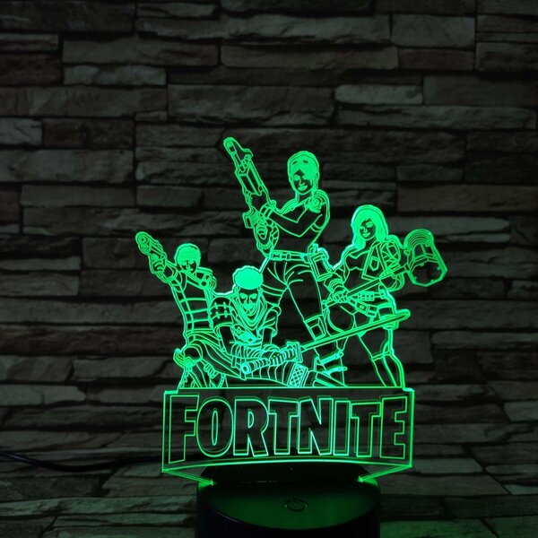 Fortnite 7 színű 3D led lámpa | FAVI.hu