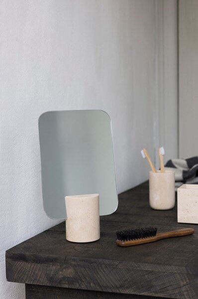 Kozmetikai tükör 18x30 cm Travertine – Mette Ditmer Denmark | FAVI.hu