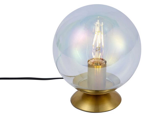 Art Deco asztali lámpa sárgaréz szivárványos füstüveggel - Pallon | FAVI.hu