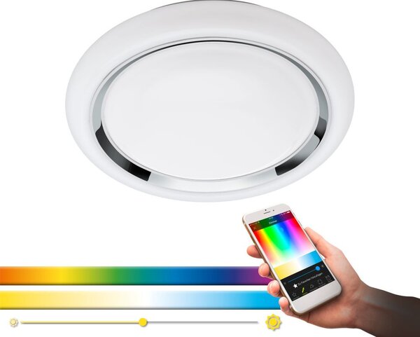 Eglo Connect Capasso C 96686 Mennyezetlámpa 17w Led 2700k 6500krgb 2100 Lm Favihu